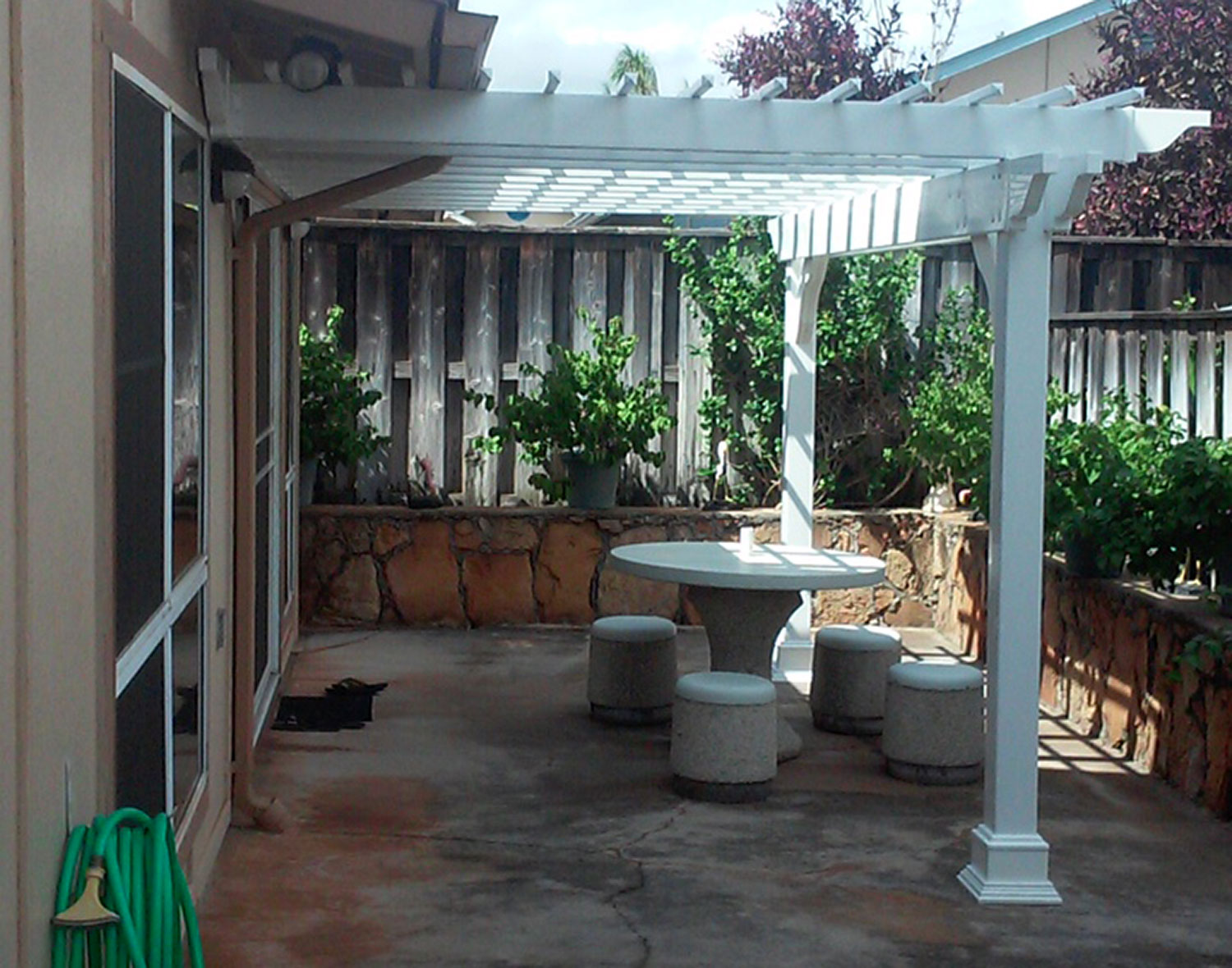 Customer s Photo 8 X 12 Vinyl Vintage Classic Wall Mount Pergola
