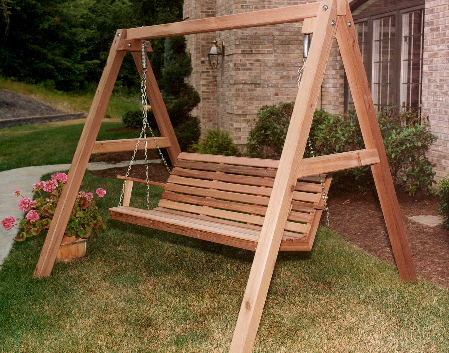 Red Cedar A Frame Swing Stand